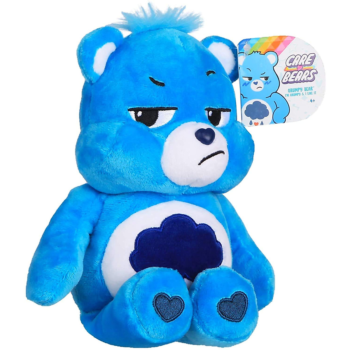Iconic Care Bear 9 inch Plush- Grumpy Bear - I Like to be Grumpy! Collect All six!