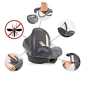 Inlesioo Mosquito Net for Baby Car Seats – Infant Car Seat Insect Mesh Net - Universal Fit, Premium Quality: Machine Washable - Gray