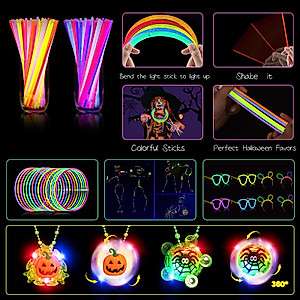 iRugosa hapfyer 124PCS Halloween Party Favors for Kids, Glow in the Dark Halloween Toys Bulk for Halloween Treat Bags Goodies Bags Fillers/Halloween Gifts Party Supplies