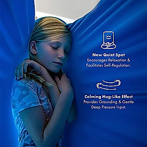 Sensory Swing for Kids Indoor Adjustable Therapy Swing with Special Needs (Hardware Included) for Autism, ADHD, Sensory Integration(Blue)