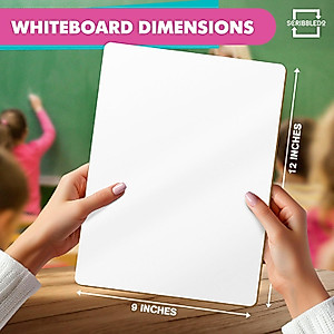 SCRIBBLEDO 2 Pack Small White Board Dry Erase Mini Whiteboard 9x12 Inch Small Dry Erase Board Marker Board Dry Erase Lapboards Handheld Personal White Boards for Students Small Whiteboard