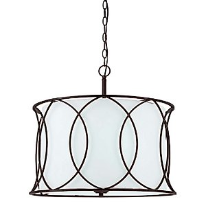 Canarm ICH320A03ORB20 Monica 3-Light Chandelier, 20.5" x 20.5" x 17.5", Oil Rubbed Bronze