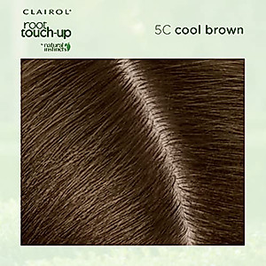 Clairol Root Touch-Up by Natural Instincts Permanent Hair Dye, 5C Cool Brown Hair Color, Pack of 1