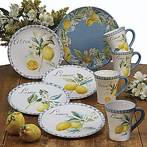 Certified International Citron 3-D Lemon 72 oz. Pitcher, 8.75" x 6.25" x 8", Multicolored