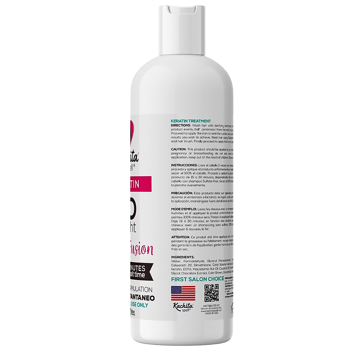 Kit Brazilian Keratin 3D IMPROVED FORMULA Treatment Hair Straighteners Hight Bright Kachita Spell + Clarify Shampoo