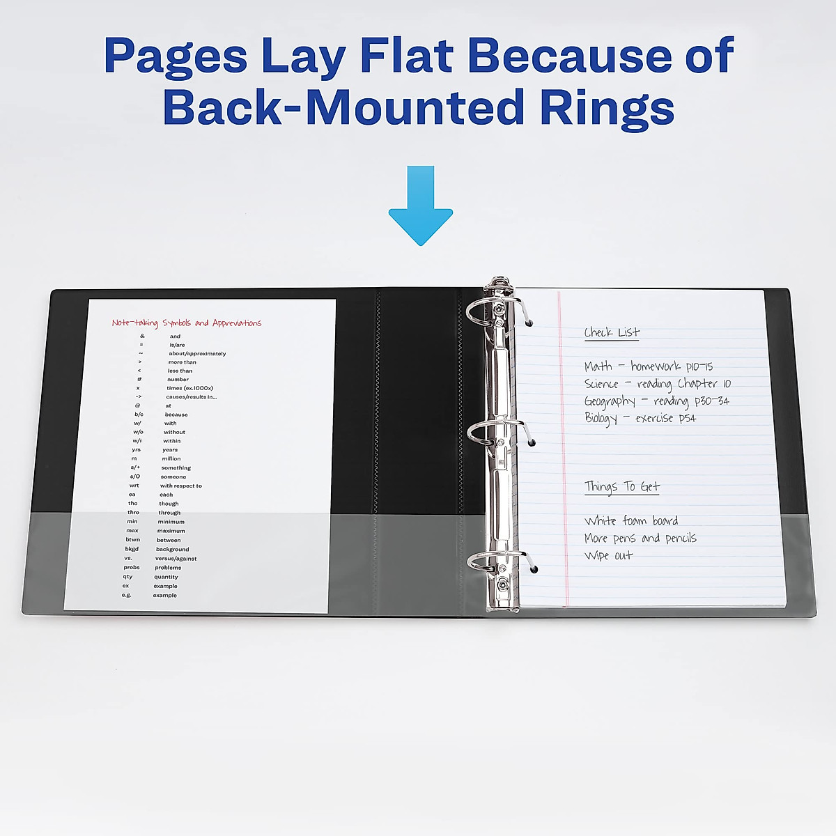 Avery Heavy-Duty View 3 Ring Binder, 2" One Touch Slant Rings, 2.8 Inch Wide Spine, Customizable Clear Cover, Ideal for School, Office, and Home Organization, 1 Light Blue Binder (05501)