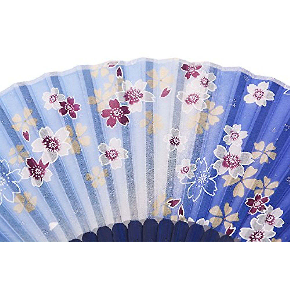 Amajiji® Charming Elegant Modern Woman Handmade Bamboo Silk 8.27" (21cm) Folding Pocket Purse Hand Fan (CZT-08)