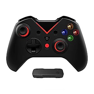 Sollop Wireless Controller for Xbox One, Game Controllers Compatible with Xbox One S, One X, One Elite, PS3, PC（Black）