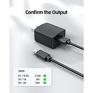 AC Adapter Fit for Nintendo NES Classic Edition 2016,Super NES Classic 2017,Playstation Classic Console with 5Ft Micro USB Charger Cord Cable Power Supply