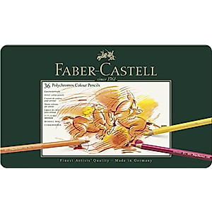 Faber-Castell - Polychromos colour pencil, tin of 36 (110036)