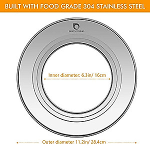 HAPPi STUDIO Steamer Ring Stainless Steel Adapter for 8 to 11inch Bamboo Steamer