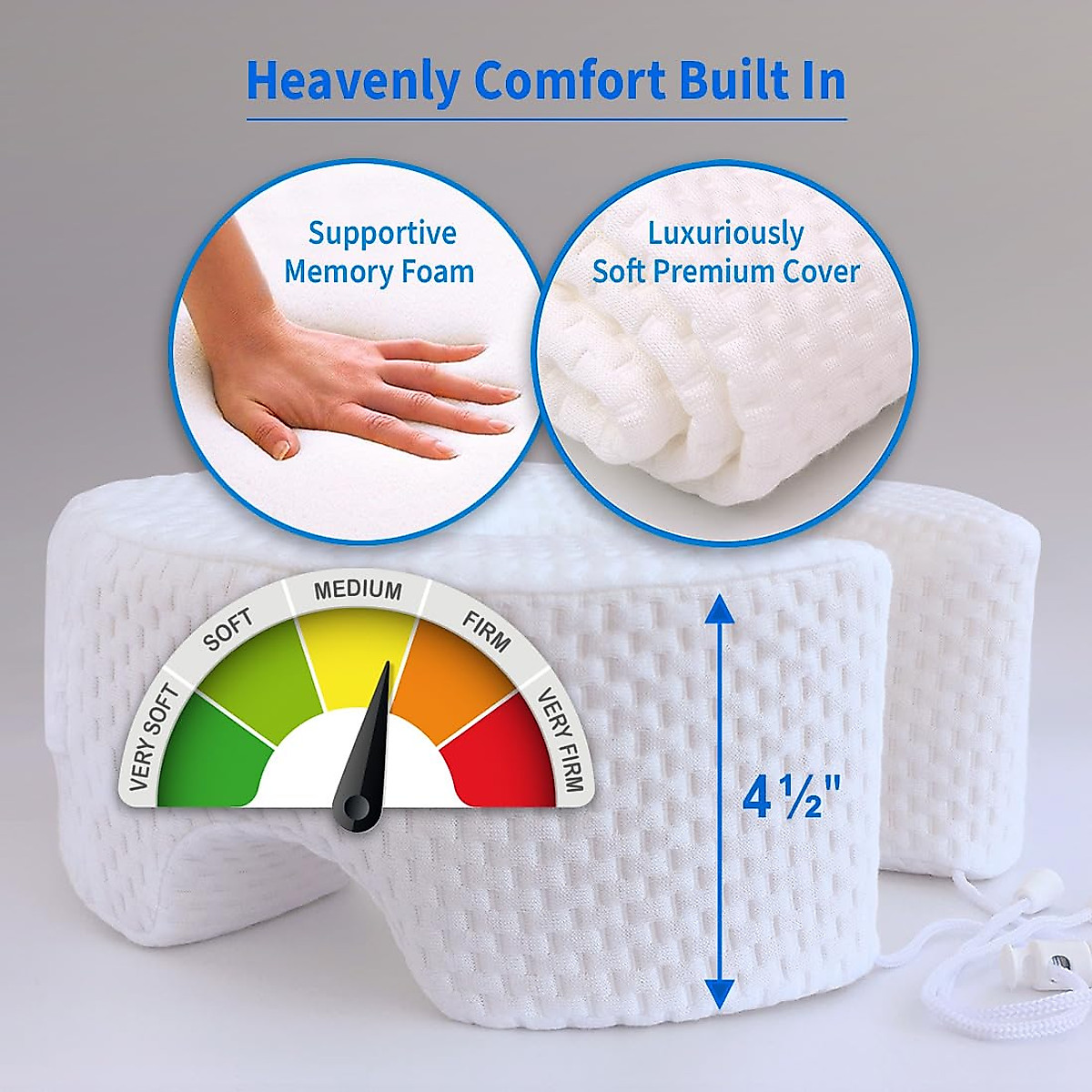 Breathe Easy Face Down Pillow - Premium Adjustable Cradle Providing Superior Comfort. Best for Prone Face-Down Resting, as a Home Massage Headrest, or Contoured Post-Eye Surgery Support.