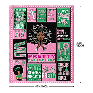 JunTaoic Sorority Gifts for Women Blanket 60''x50'', Birthday Gifts for Women, Gift for Women, Sisters Gifts from Sister, Bestie Gifts, Daughter Gift from Mom, 1913 Sorority Gifts Throw Blankets