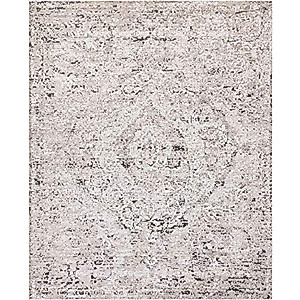Unique Loom Portland Collection Bohemian Vintage Inspired Medallion Tone Design Area Rug, 7' 10" x 10' 0", Beige/Ivory