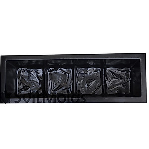 Concrete molds DIY Edge Stone Log Edging Border Garden Cement Curbs Garden Patio Sold 2pcs (BR02-Sm)