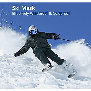 bodbop Balaclava Face Mask Ski Mask Men Full Head Mask Cover Windproof Sun UV Protection for Women Outdoor Sports Cap (Black)