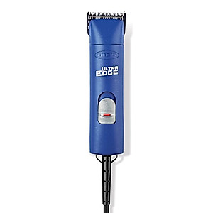Andis – 23275, Ultra Edge Detachable Blade Clipper - Super 2-Speed Rotary Motor with Minimal Noise, 3400-4400 Strokes per Minute, Includes 14-Inch Heavy-Duty Cord – for Dogs, Coats & Breeds, Blue