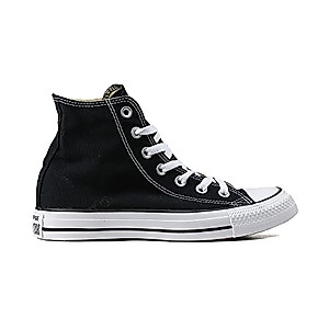 Converse Clothing & Apparel Chuck Taylor All Star Canvas High Top Sneaker, Black/White, 12 Women/10 Men