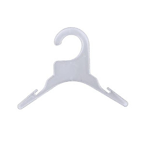 10Pcs Plastic Pet Clothes Hanger,Non-Slip Solid Apparel Hangers Plastic Clothing Rack for Dog Product Accessories(L,White)