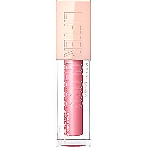 Maybelline Lifter Gloss, Hydrating Lip Gloss with Hyaluronic Acid, High Shine for Plumper Looking Lips, Petal, Warm Pink Neutral, 0.18 Ounce