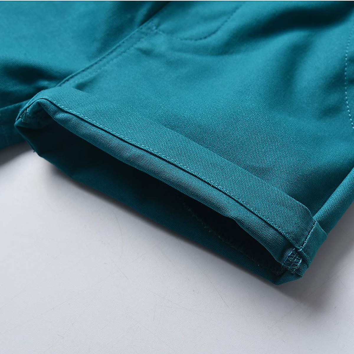 FAXSON Baby Boys Girls Brother and Sister Matching Outfits Clothes Floral Gentleman Shorts Set(Blue boy,90/18-24 Months)