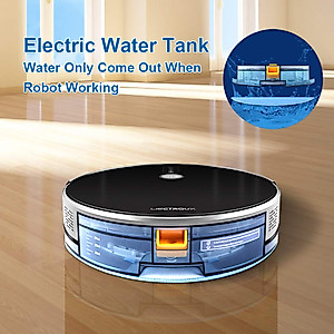 Liectroux C30B Robotic Vacuum Cleaner 2D Map Navigation, 3000Pa Suction, Smart Memory, Map Shown on WiFi App, 350ml Electric Water Tank, Wet Mopping