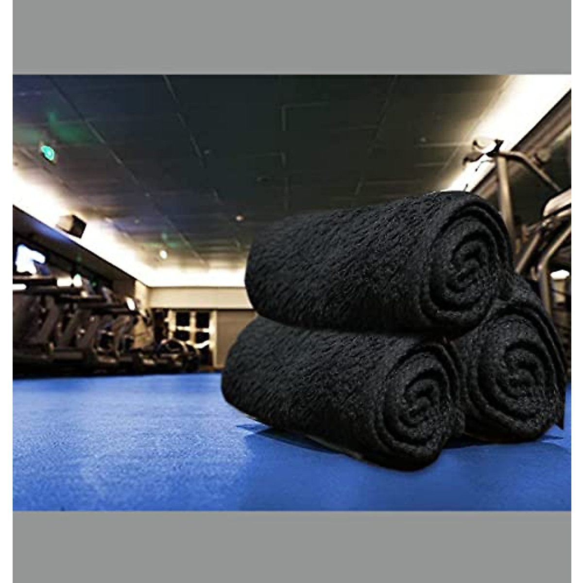 TOALLA 100% Cotton Washcloths 60 Pack|400 GSM|Soft Washcloth for Face|Washcloth Bulk Pack|Washcloth for Body and Face|Highly Absorbent|Fingertip Towel|Washcloth for Bath Room|12 x 12 in|Black