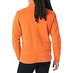 Amazon Essentials Men's Quarter-Zip Polar Fleece Jacket - Discontinued Colors, Orange, Medium