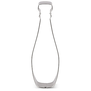 LILIAO Champagne Cookie Cutter Wedding Fondant Biscuit Cutter - 1.7 x 5 inches - Stainless Steel