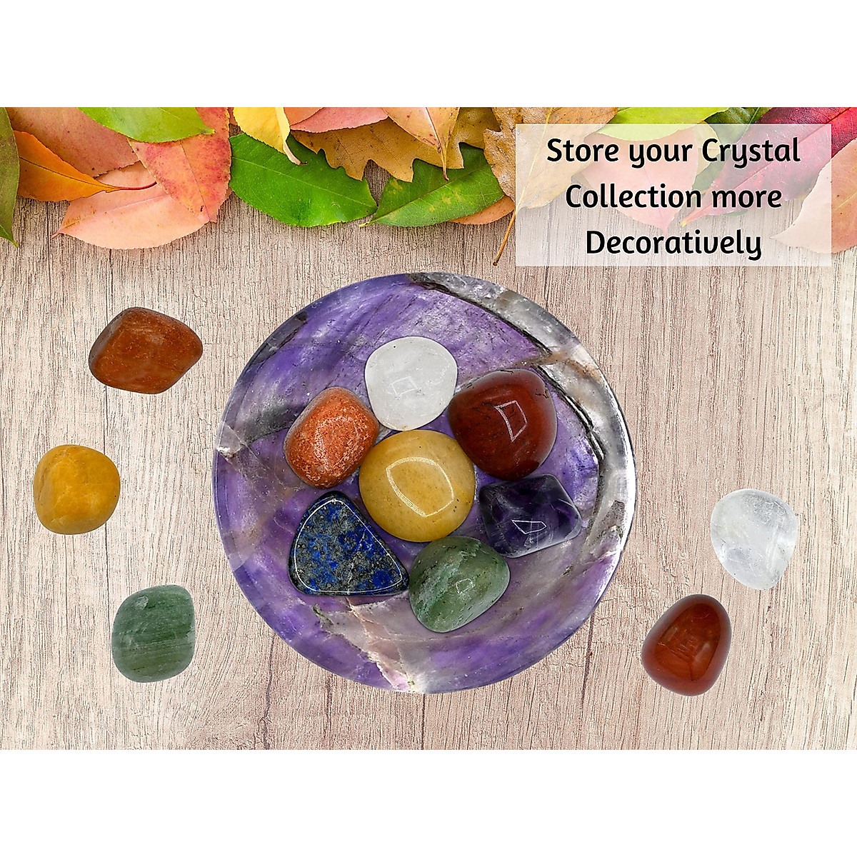 Amethyst Crystal Bowl - 2" Gem Stone Bowl for Altar Offering Bowl