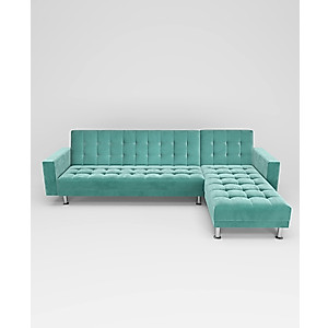 Gold Sparrow Houston Sectional, Aqua