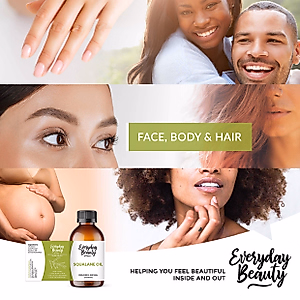 Squalane Oil - 100% Pure & Natural Plant Derived Facial Oil 2 Fl Oz - Cold Pressed and Unrefined Premium Grade Multipurpose Moisturizing Oil For Skin and Hair