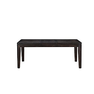 Steve Silver Ally Faux Leather Wood Dining Bench in Dark Brown