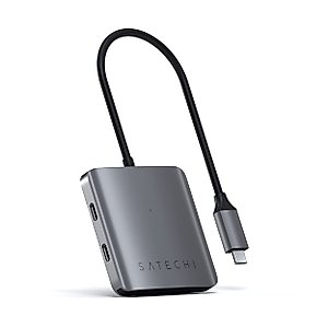 Satechi USB C Hub 4 Port, USB C Adapter for MacBook, iPad, iPhone 16 & 15 Series, Microsoft Surface, Chromebook, and More (Data Transfer (5Gbps))