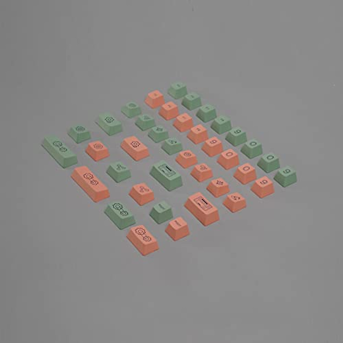 Akko Novelty Keycaps Set, 9009 Theme Retro R2 Industrial Style OEM Profile PBT Sublimation Including 1.75u Shift Keys for 84/68 Layout Mechanical Keyboards