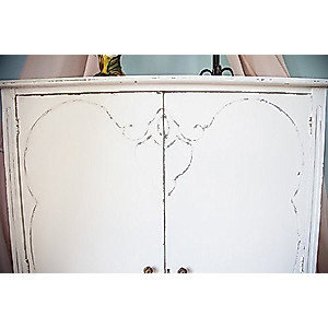 Custom Order Antique Armoire Shabby Chic White Distressed Cottage Prairie Vintage Dresser Closet
