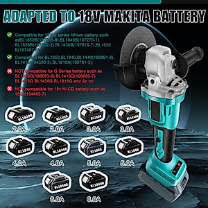 Cordless Angle Grinder for Makita Battery, ConBlom 4 Inch Brushless Power Metal Grinder Tool 8,000RPM, Battery Angle Grinder 3 Speed Control for Cutting, Grinding (Tool Only)