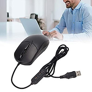 ASHATA Heated Mouse, Constant Temperature Adjustment Wired Heated Mouse Widely Compatible for PC for Laptops for Desktops