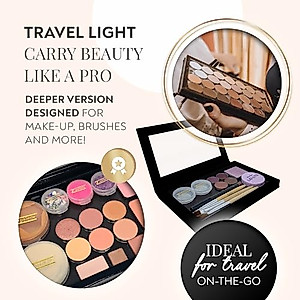 Z Palette Extra Large Deep Black Empty Magnetic Makeup Palette with Clear Window