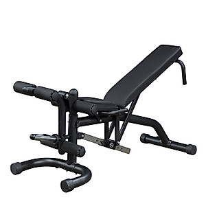 Body-Solid Multiple Angles Adjustable Weight Bench for Home & Commercial Gym (FID46) - Flat, Incline & Decline Bench for Workout Strength Training - Black
