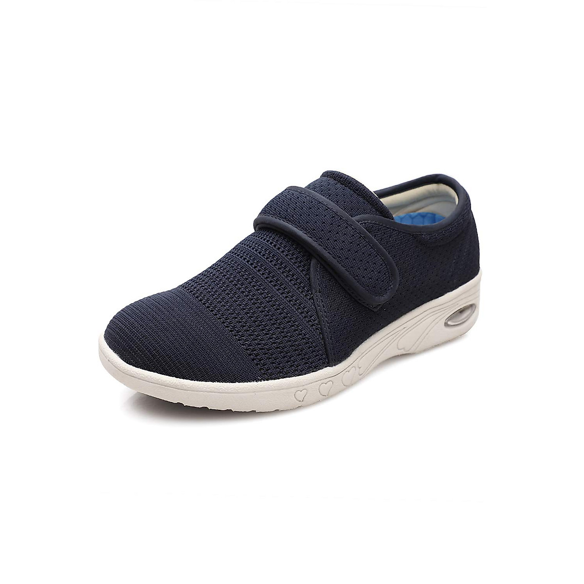 ZUMEIJIA Women's Diabetic Shoes for Women Casual Adjustable Walking Shoes Wide Shoes for Elderly Swollen Feet Non-Slip Air Cushion Bottom Fattening and Widening Blue 10