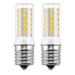 PANDEELS 5304517886 KEID28A KEL2811 Refrigerator Bulb, KEID28M E17 3W LED Freezer Light Bulbs Replaces KEI D28A, KEI D28M, KEL 2815, 5304498578, 241552807, 297114000 (AC100-130V,Pack of 2)