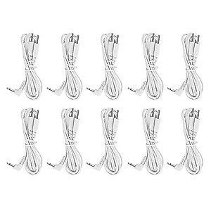 Electrode Wire Electrode Cabl 10pcs Bag DC 2.5mm 1.2m 2‑in‑1 Pin Type Electrode Wires Cable for TENS Unit Physiotherapy Machine