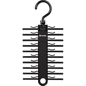 Tenby Living 2-Pack Black Tie Rack, Organizer, Hanger, Holder - Affordable Ti.