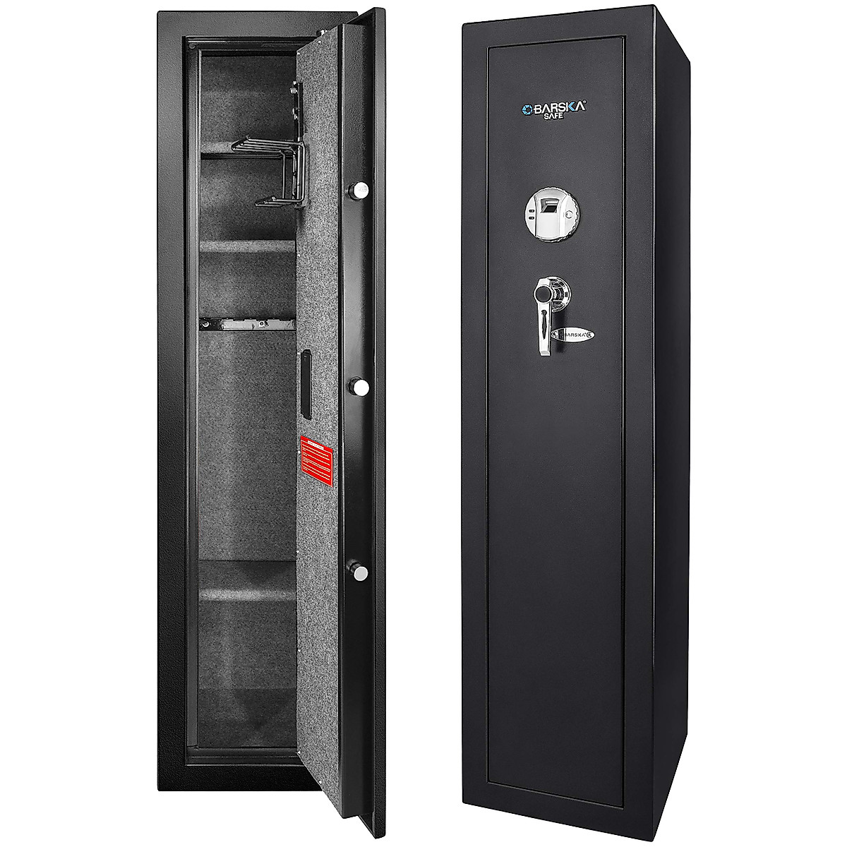 BARSKA New Large Quick Access Biometric Rifle Gun Safe Cabinet (13.75 in x 13.38 in x 57 in)