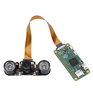 Unistorm Raspberry Pi Zero W Camera Module Night Vision with 3.6mm Adjustable Focal Length 2pcs IR Sensor LED Light Raspberry Pi Zero Adjustable Camera