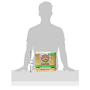 Earth's Best TenderCare Chlorine-Free Disposable Baby Diapers, (35+ lbs), Size 6 (22 Count)