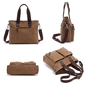 ToLFE Women Top Handle Satchel Handbags Tote Purse Shoulder Bag (Medium: (L) 13.78" x(W) 3.94" x(H) 11.02", Army Green)