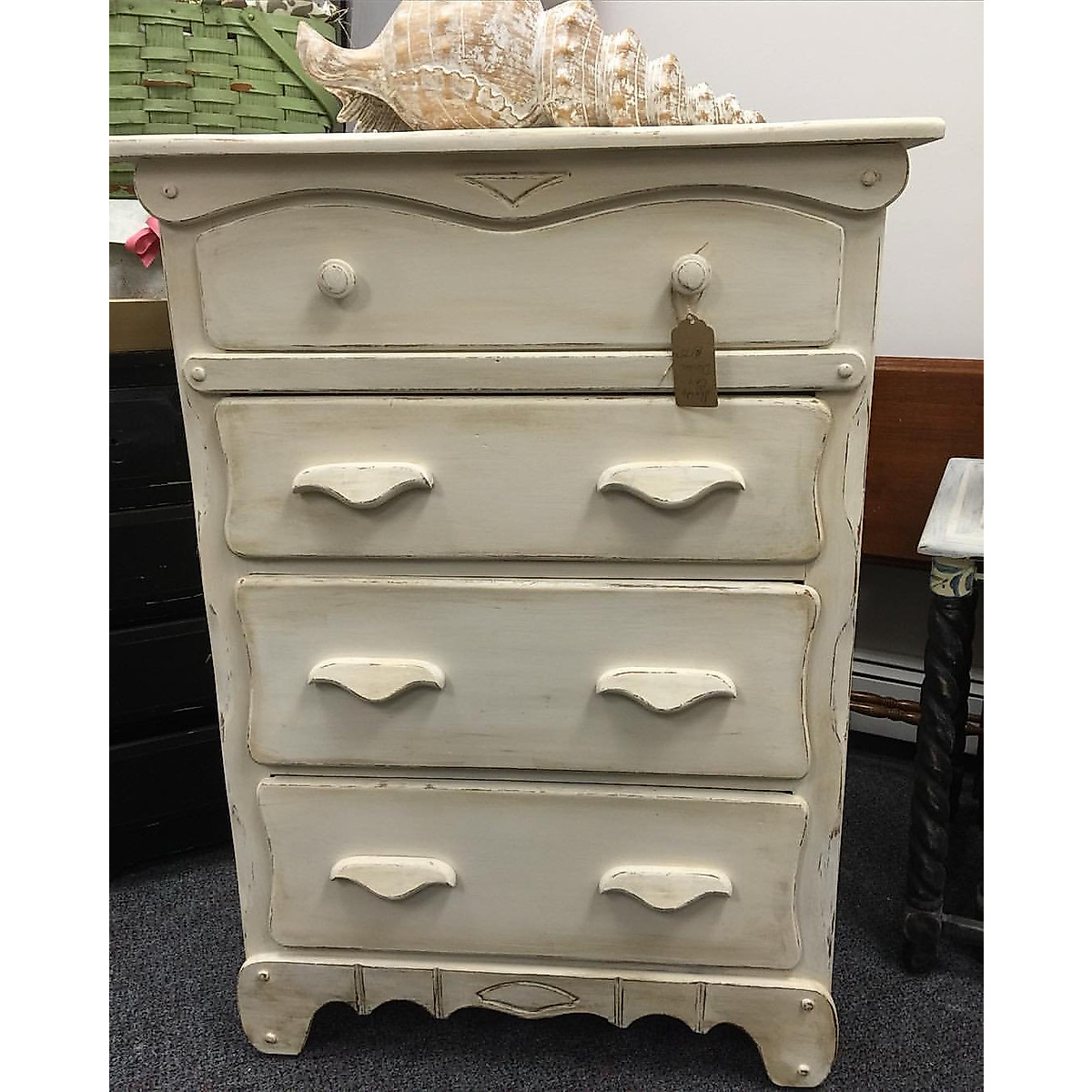 Retique It Chalk Furniture Acrylic Paint by Renaissance DIY, 32 oz (Quart), 32 Fl Oz, White