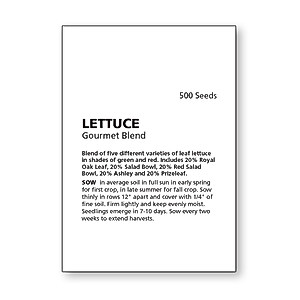 Burpee Gourmet Blend Lettuce Seeds 1000 seeds